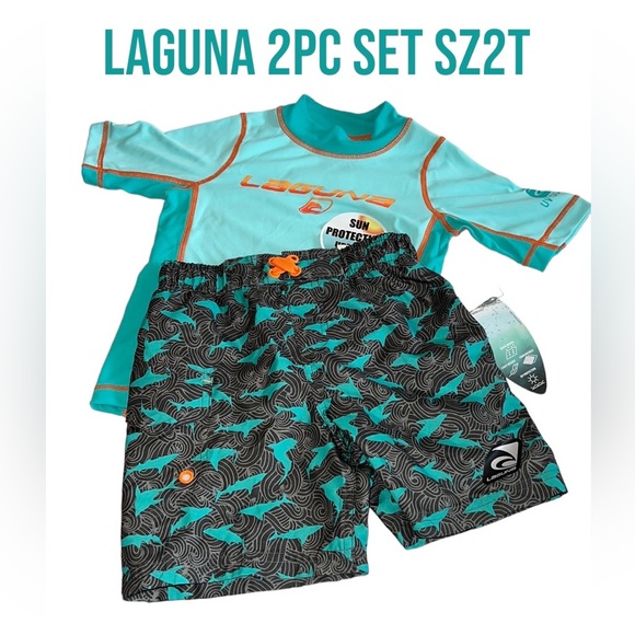 Laguna B | Swim | Laguna Boys 2pc Sharks Swim Set Size 2t Nwt | Poshmark
